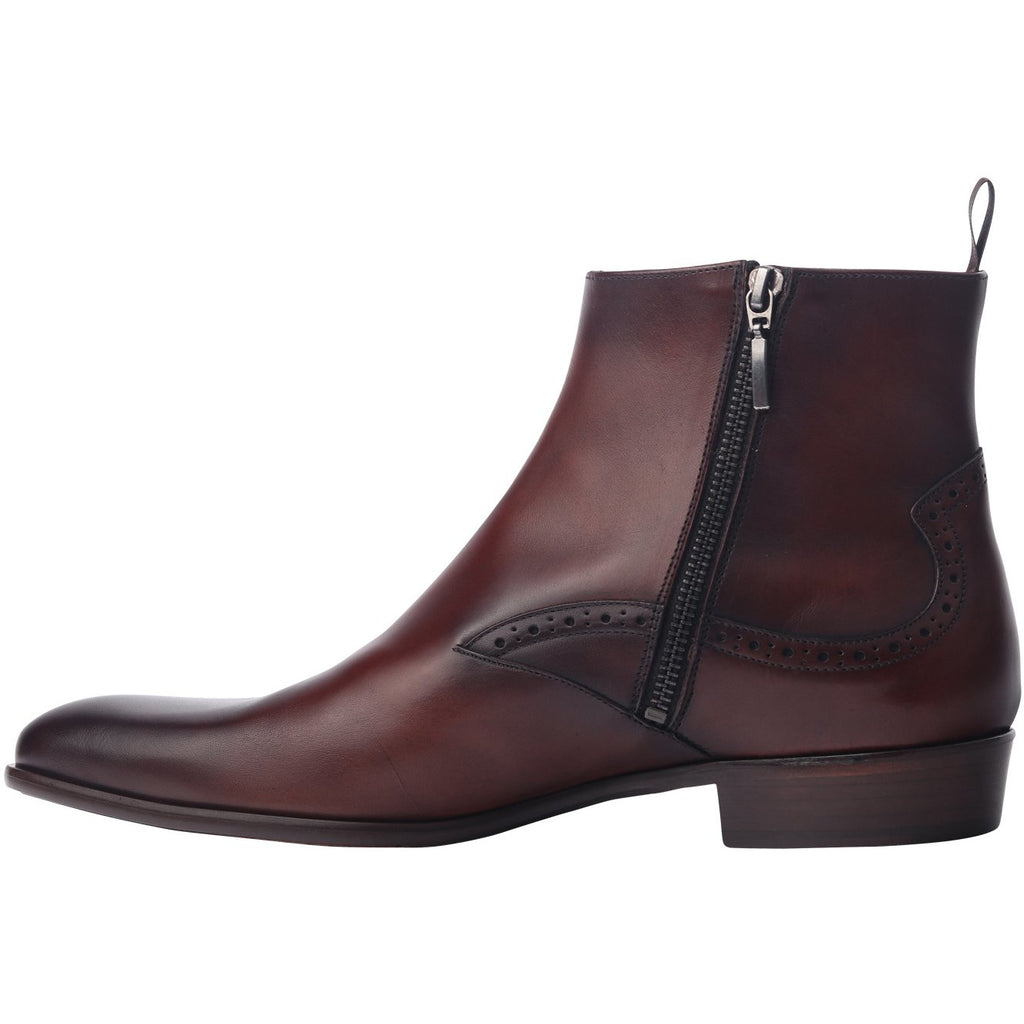 Caoba Calf Skin Leather Chelsea Boots - The Rico Series – Somiar